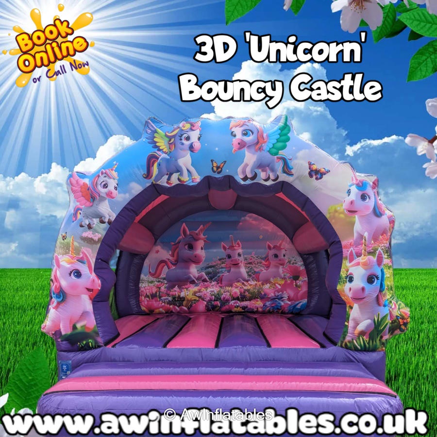 3D Bouncy Castle & Slide Hire | AW Inflatables Somerset