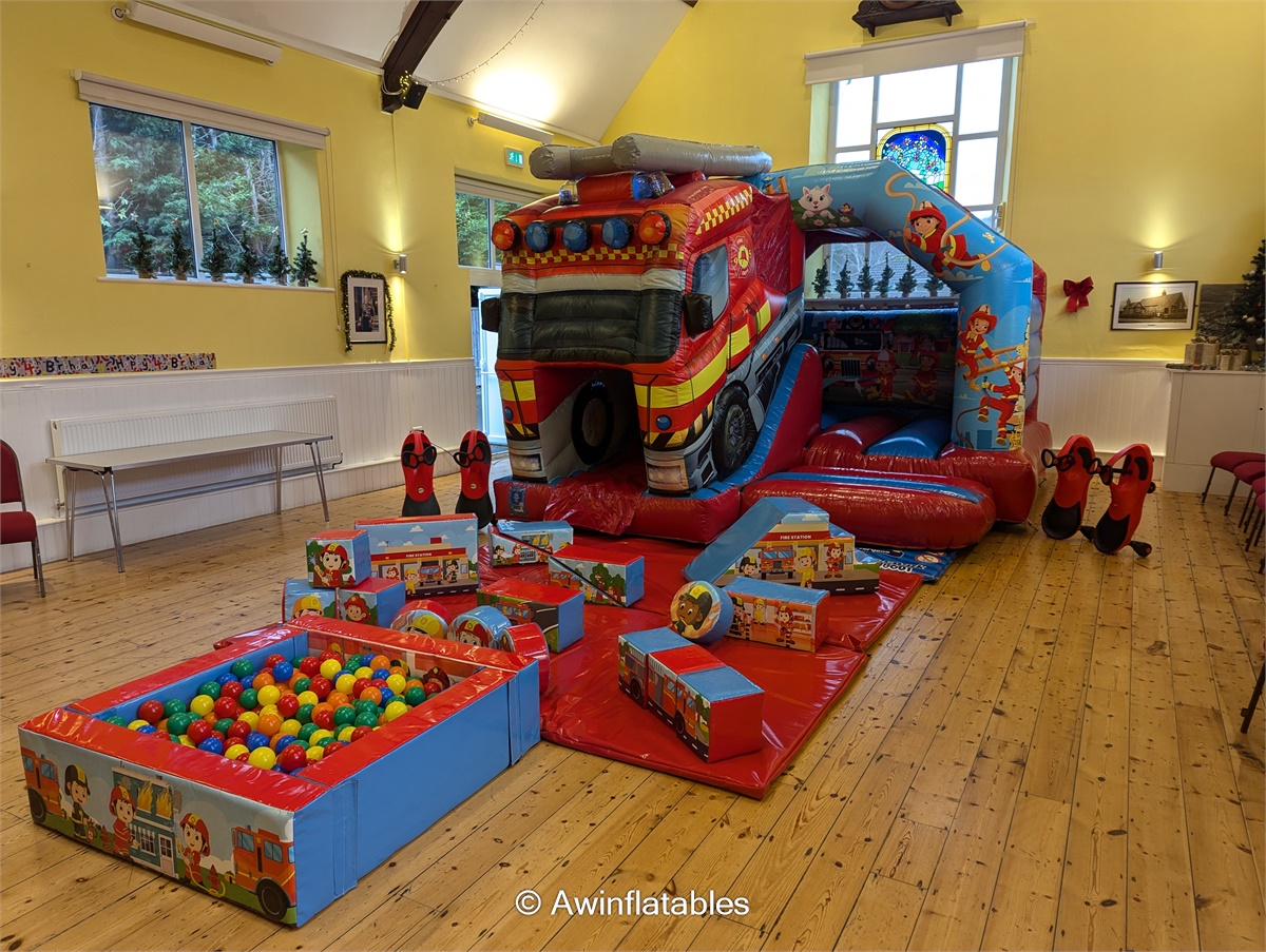 Fire truck bouncy castle hire